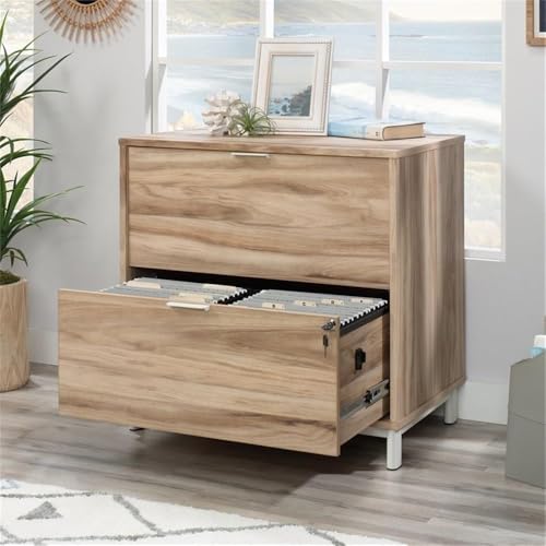 Sauder Portage Park 2-Drawer Lateral File Cabinet in Kiln Acacia, Kiln Acacia Finish