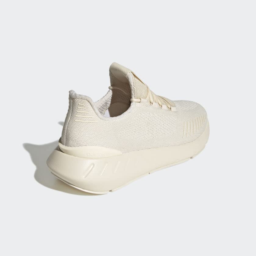 adidas Women's Swift Run 22 Sneaker, Wonder White/Wonder White/Black (Deconstructed), 7.5