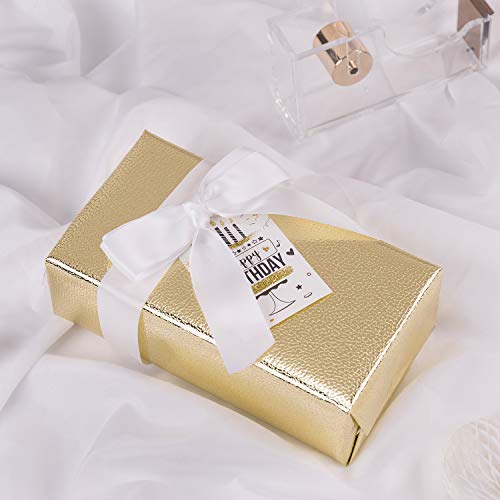 WRAPAHOLIC Wrapping Paper Roll - Mini Roll - 17 Inch x 16.5 Feet - Sparkle Gold for Birthday, Holiday, Wedding, Baby Shower