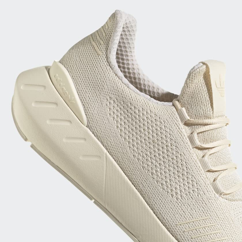 adidas Women's Swift Run 22 Sneaker, Wonder White/Wonder White/Black (Deconstructed), 7.5