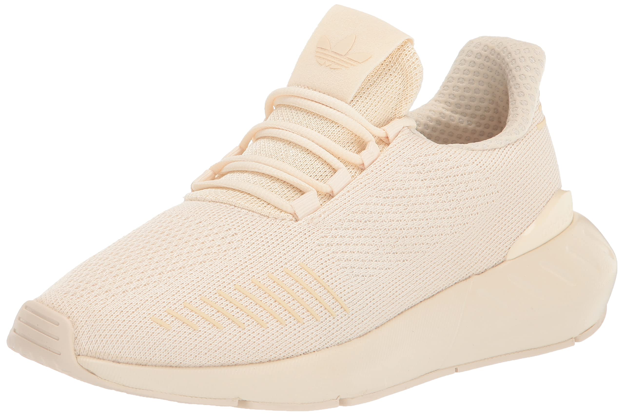 adidas Women's Swift Run 22 Sneaker, Wonder White/Wonder White/Black (Deconstructed), 7.5
