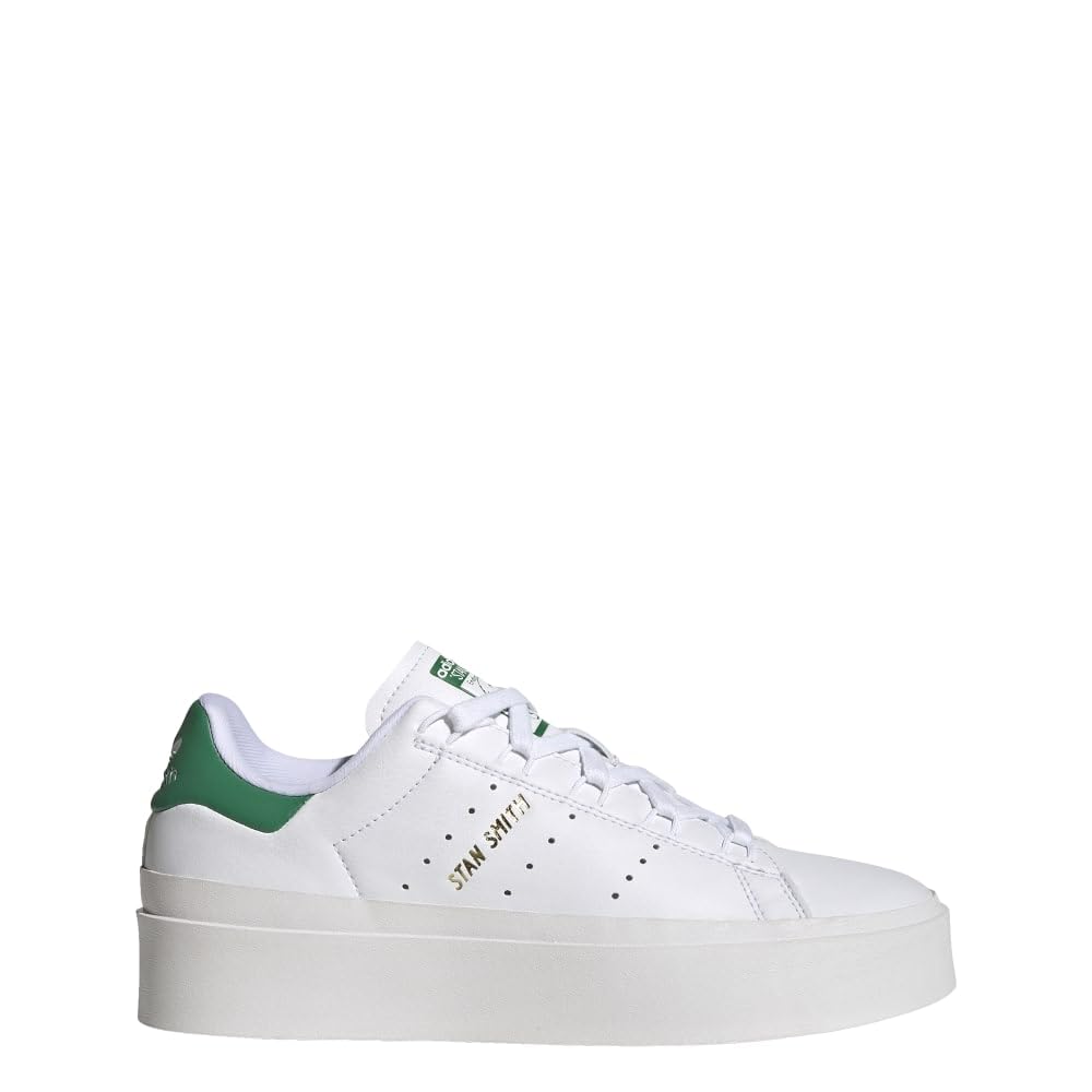adidas Originals Women's Stan Smith Bonega Sneaker, White/White/Green, 7