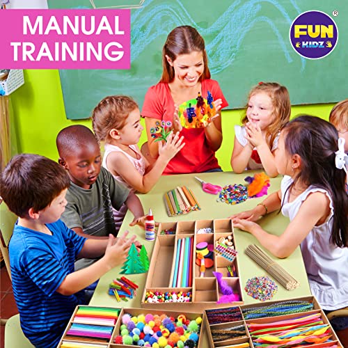 3 Layers Jumbo Arts and Crafts Supplies Warehouse, DevelopeByPlay 1600+ Premium Huge Ultimate Craft Materials Kit for Kids 4-8 Big Creative Activities Gift Large Stuff for Girls and Boys, 17.91Wx12.4L