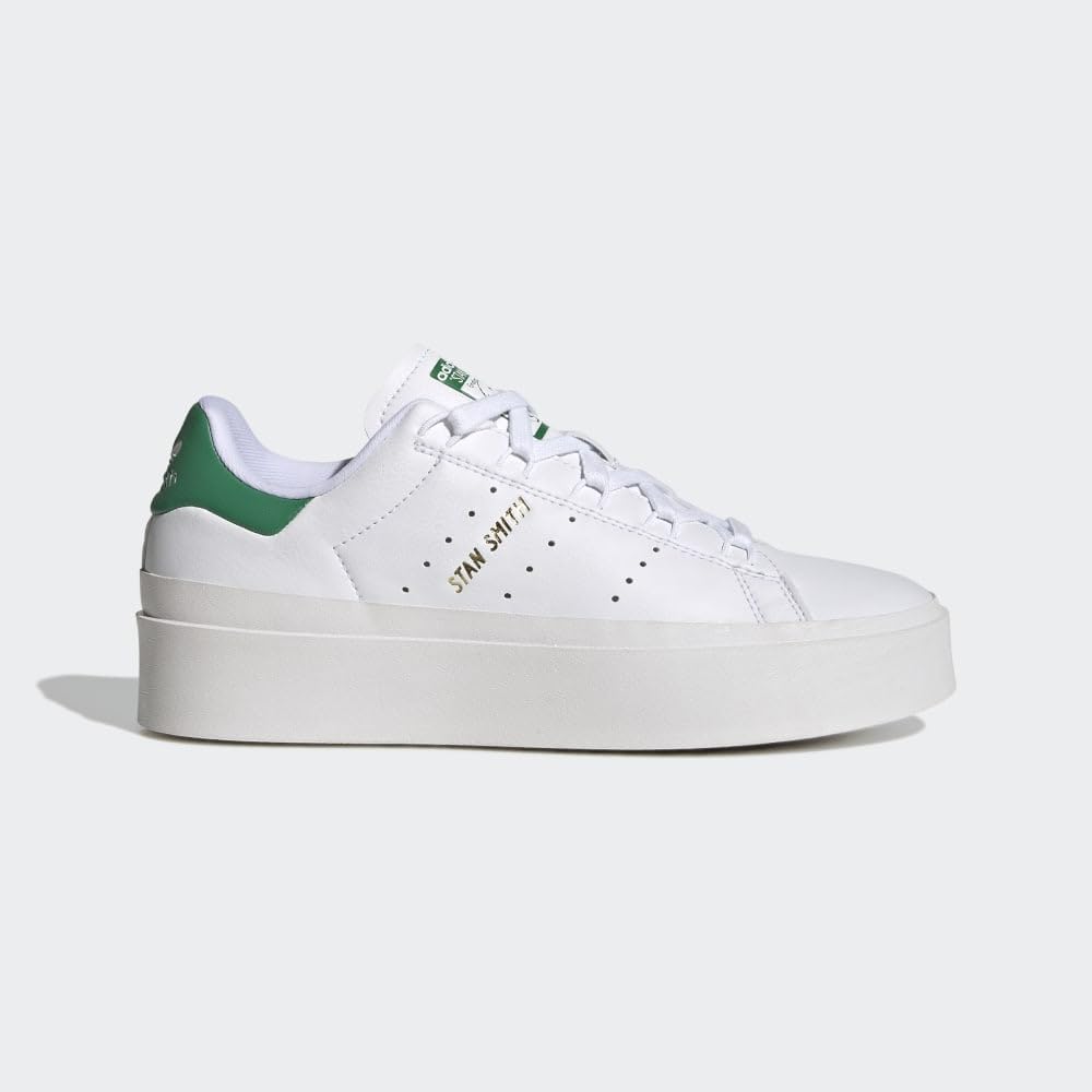 adidas Originals Women's Stan Smith Bonega Sneaker, White/White/Green, 7