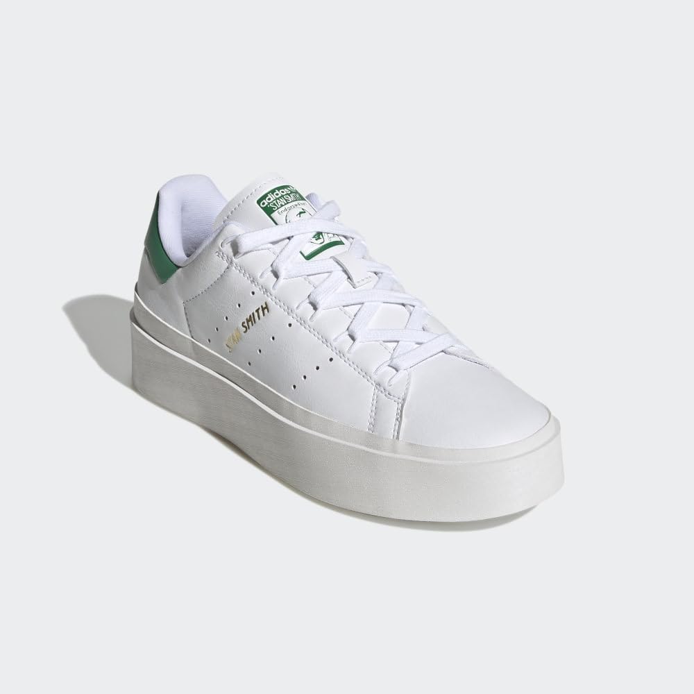adidas Originals Women's Stan Smith Bonega Sneaker, White/White/Green, 7