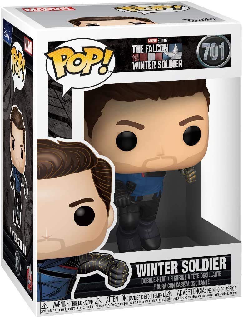 POP Marvel: Falcon and The Winter Soldier - Winter Soldier Funko Pop! Vinyl Figure (Bundled with Compatible Pop Box Protector Case), Multicolor, 3.75 inches