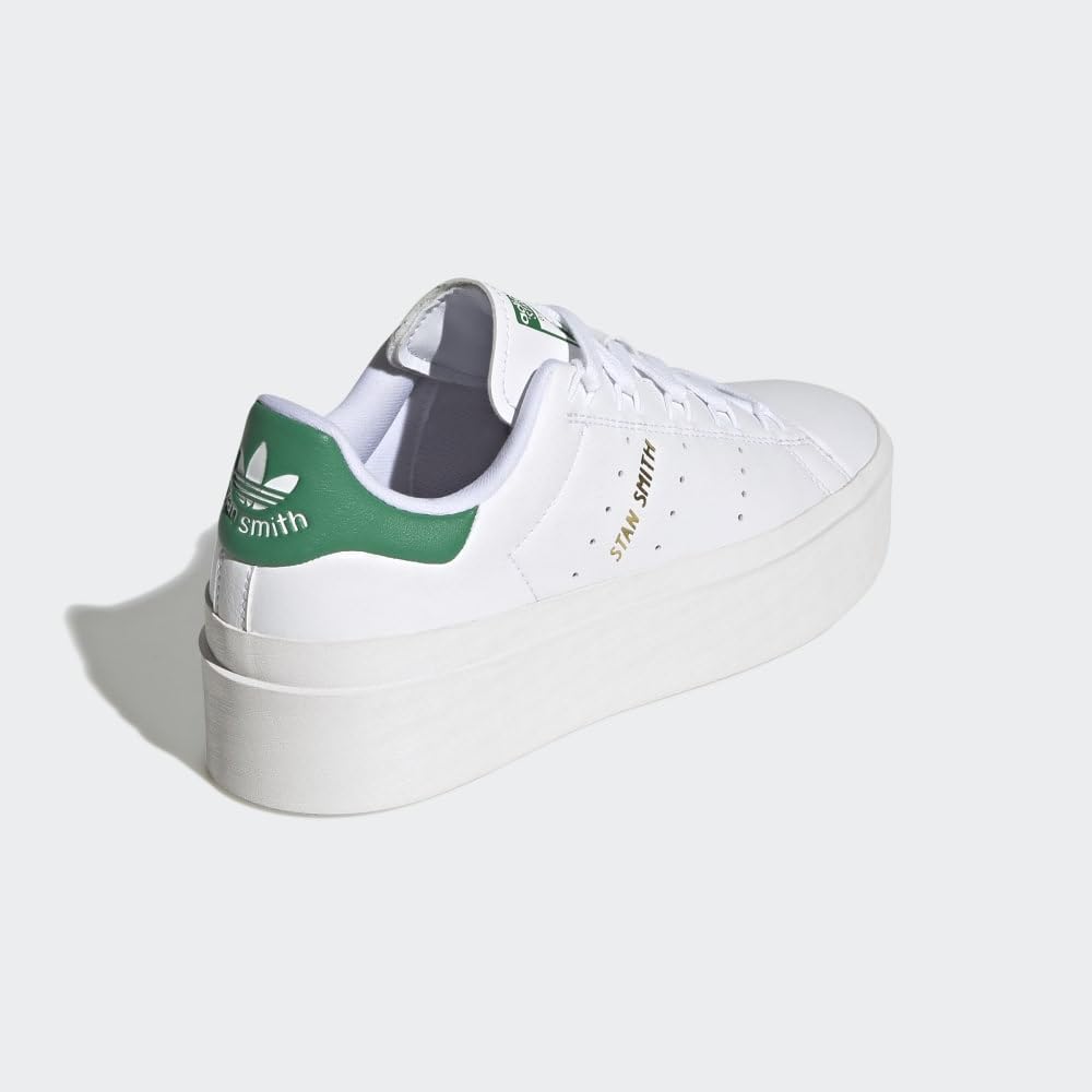 adidas Originals Women's Stan Smith Bonega Sneaker, White/White/Green, 7