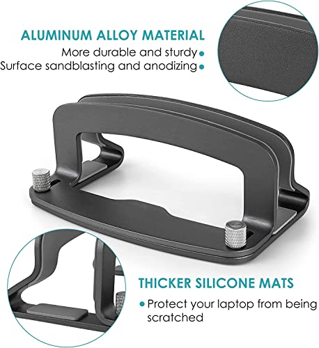 Aluminum Vertical Laptop Stand, Desktop Stand Holder with Adjustable Dock Holder for Desk 1 Slot for MacBook Pro, Laptop