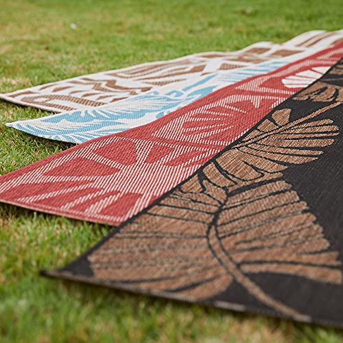 Gertmenian Indoor/Outdoor Kona Coast by Reyn Spooner Runner Rug - 2x6 Runner, Stain & UV Resistant, Ideal for Deck, Patio, Poolside Rooms - Pineapple, Brown, 46657