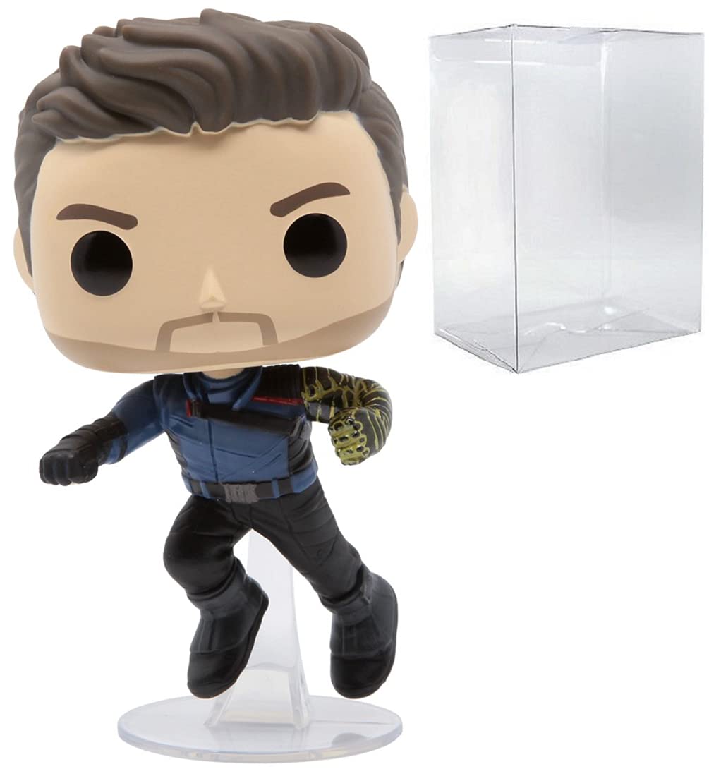 POP Marvel: Falcon and The Winter Soldier - Winter Soldier Funko Pop! Vinyl Figure (Bundled with Compatible Pop Box Protector Case), Multicolor, 3.75 inches
