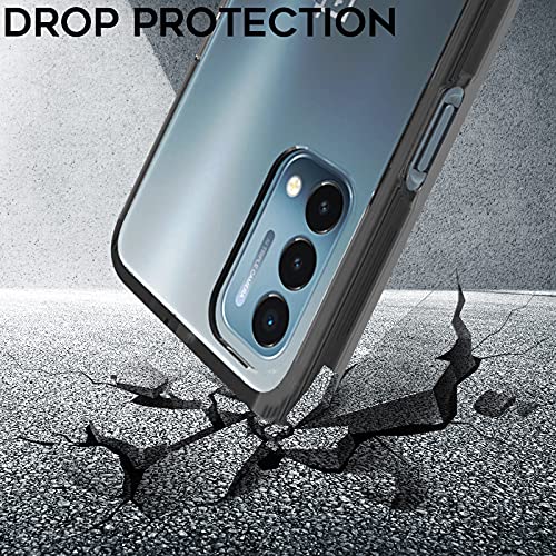 Orzero Case Compatible for OnePlus Nord N200 5G, Solid Acrylic Back Cover TPU Frame Scratch Resistant Shock Absorbing Body Protection Phone Case - Black
