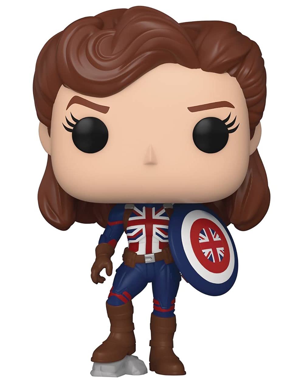 POP Marvel: What If? - Captain Carter Funko Pop! Vinyl Figure (Bundled with Compatible Pop Box Protector Case), Multicolored, 3.75 inches