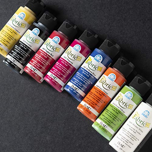 FolkArt Brush on Fabric Paint Beginner Set (2-Ounce),