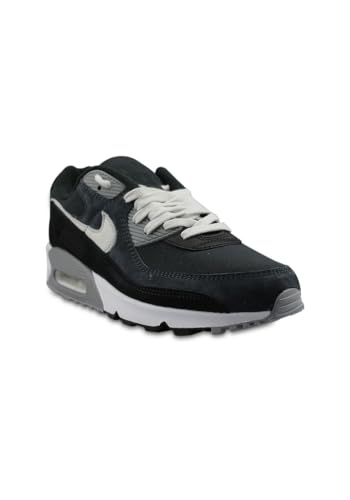 Nike Men's Air Max 90 Running Shoes, Black/Grey, 8
