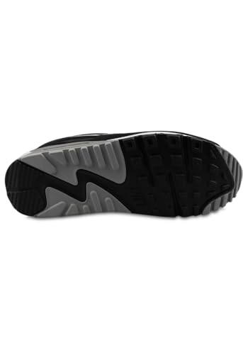 Nike Men's Air Max 90 Running Shoes, Black/Grey, 8
