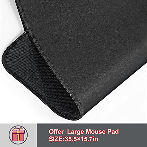 55 x 24 Inch Electric Standing Desk Adjustable Height, Sit-Stand Desk with Oversized Mouse Pad, Ergonomic Curved Desktop, Double Crossbeam Structure, 27''-45'' Lifting Range Stand up Desk(Brown)