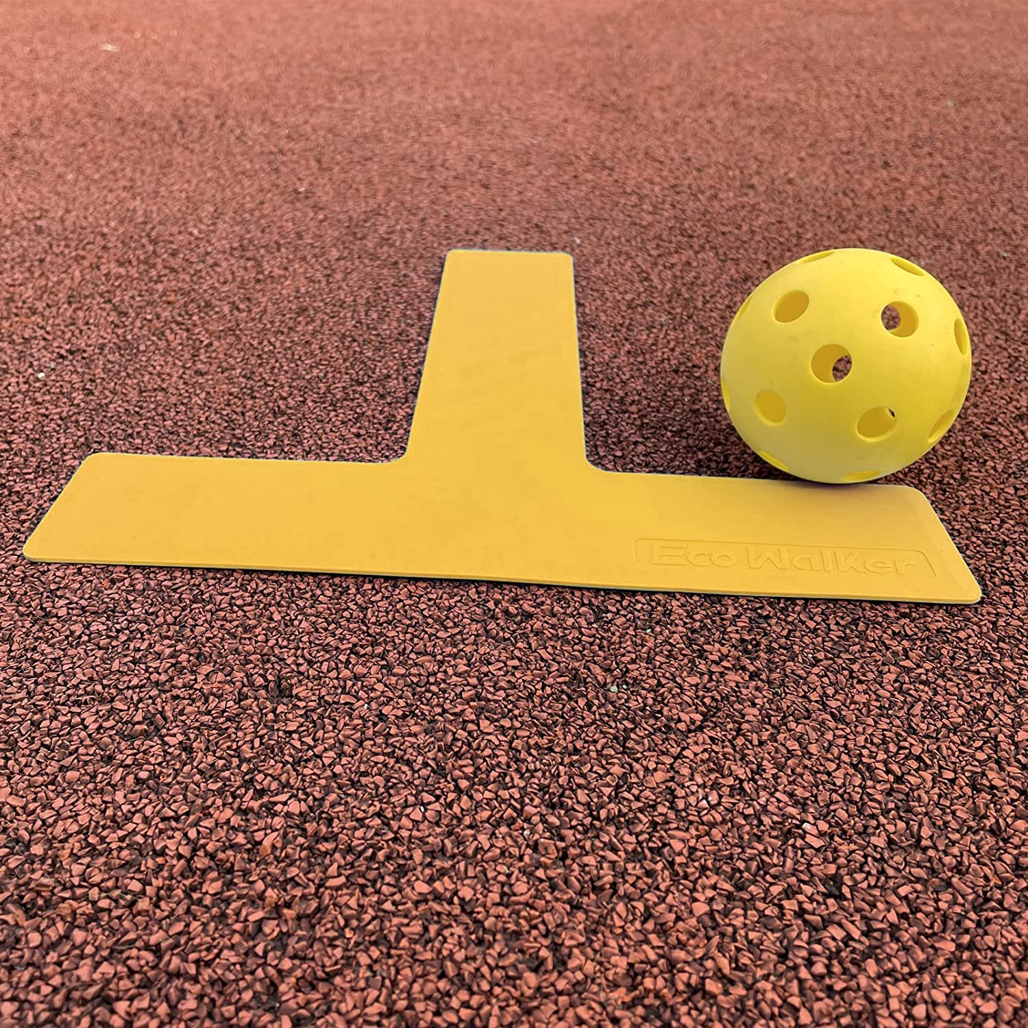 Eco Walker Court Lines Marker Kit Throw Down Markers Create Your Own Mini Pickleball Tennis Court (RED-Yellow)