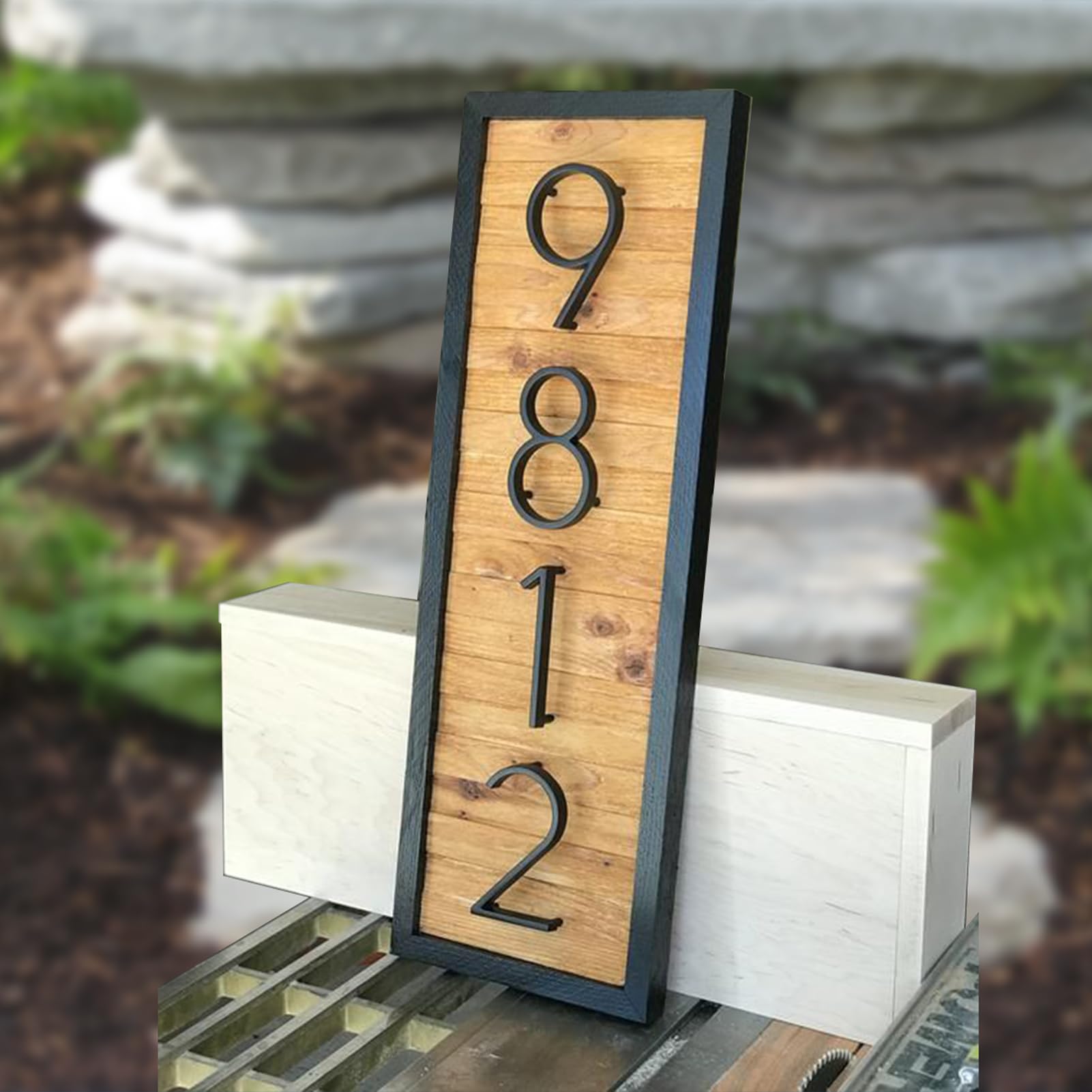 5" Floating Stainless Steel Address House Number, Modern Metal Anti-Rust House Numbers with Nail Kits for Door Garden Mailbox Decor Visibility Signage (1)