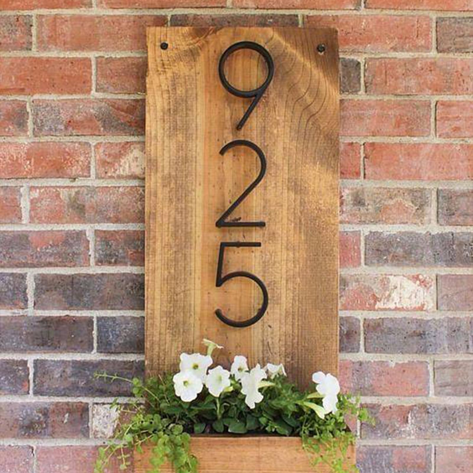 5" Floating Stainless Steel Address House Number, Modern Metal Anti-Rust House Numbers with Nail Kits for Door Garden Mailbox Decor Visibility Signage (1)