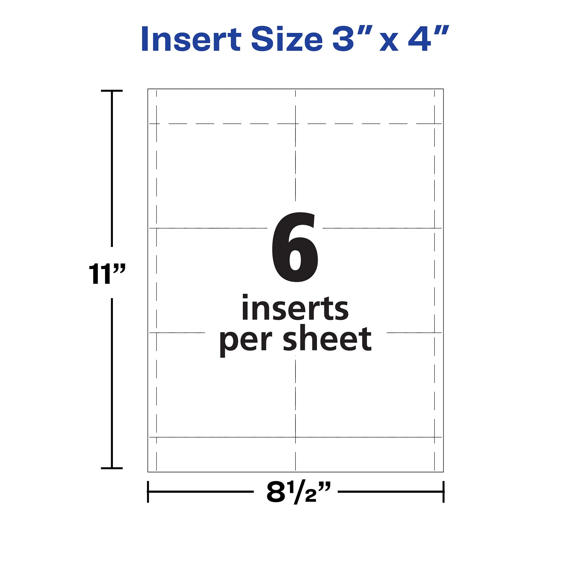 Avery Customizable Name Badge Inserts, 3" x 4", White, 2 Packs of 300, 600 Printable Name Tag Inserts Total (35392)