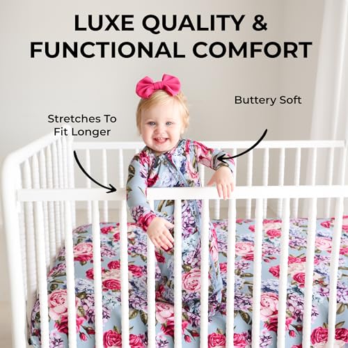 Posh Peanut Baby Sleep Sack - Sleeveless Baby Sleeping Bag & Swaddle - Extra Long 2 Way Zipper - 1 TOG (6-18 Months) Lacey