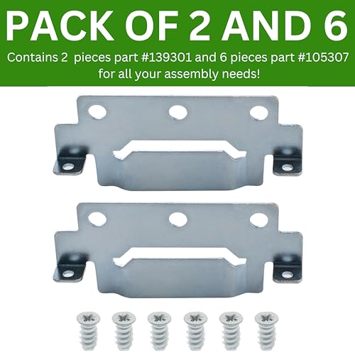 Spare Hardware Parts Replacement for IKEA Bed Frame Part 139301 (Mounting Plate) and 105307 (Screws)