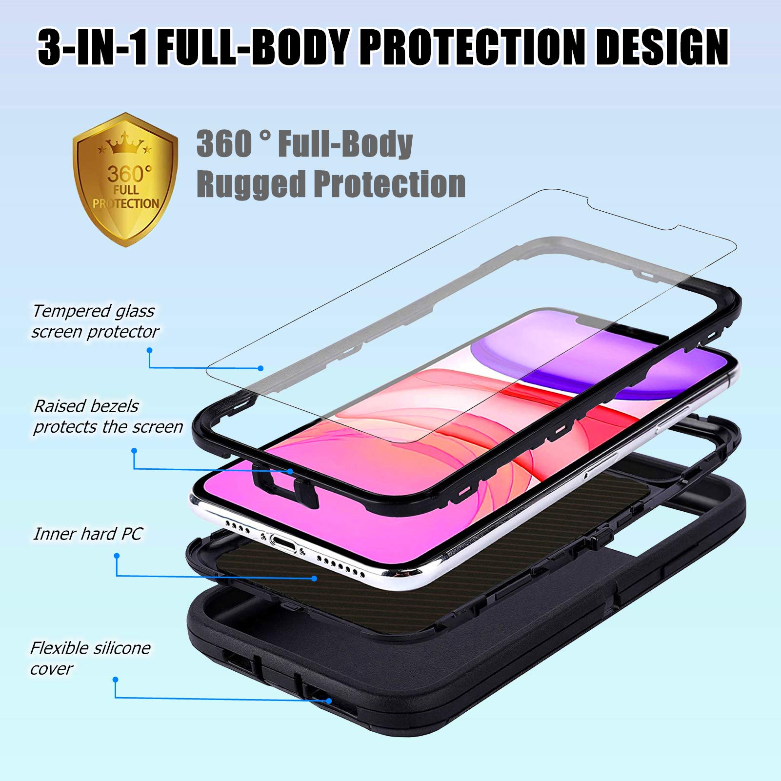 OTTARTAKS Compatible for iPhone 13 Pro Max Case with Screen Protector Heavy Duty Camo Design for Men Boys Shockproof Full-Body Protective Case for iPhone 13 Pro Max 6.7inch, Camouflage