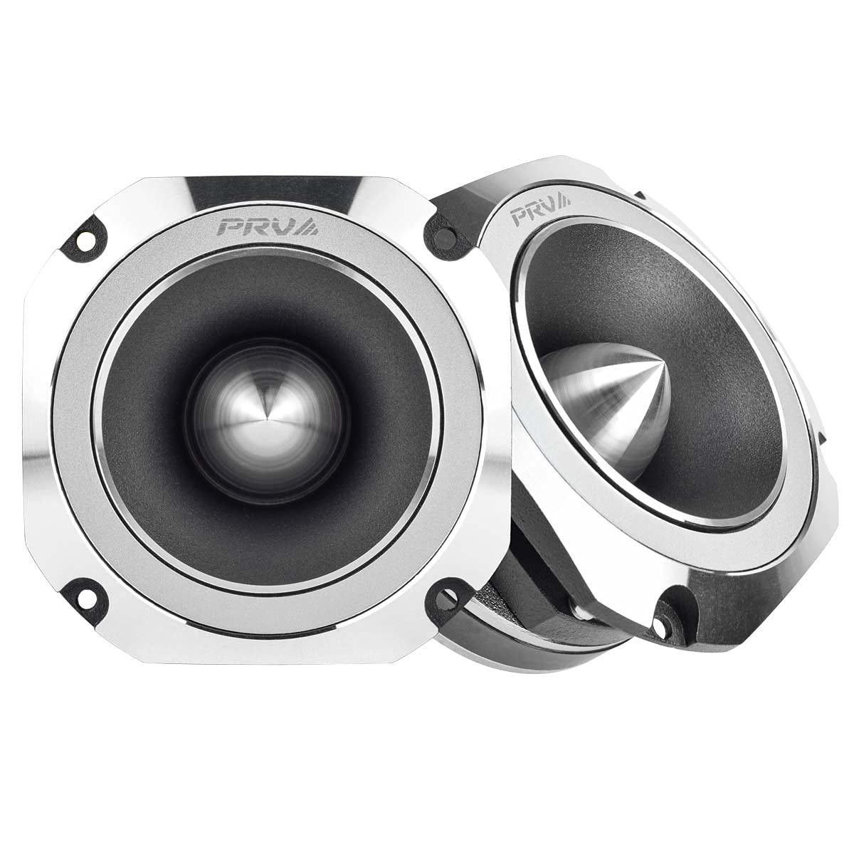 PRV AUDIO 4 Inch Titanium Bullet Tweeter Pair TW700Ti-4 Slim Profile, 200 Watts Program Power, 4 Ohm, 100 Watts RMS, 1.5 in Voice Coil Super Tweeter Pro Car Audio (Pair)