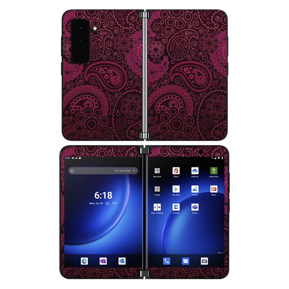 MightySkins Skin Compatible with Microsoft Surface Duo 2 - Paisley | Protective, Durable, and Unique Vinyl Decal wrap Cover | Easy to Apply, Remove, and Change Styles | Made in The USA