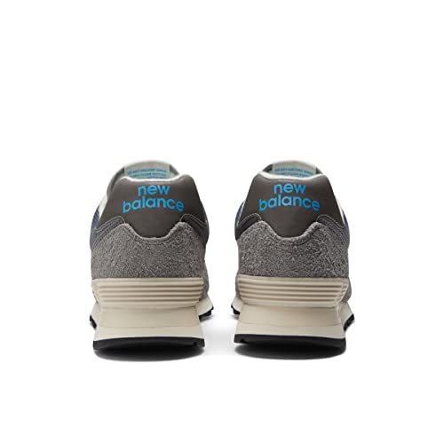 New Balance Men's 574-V2 Lace-up Sneaker, Grey/White, 12