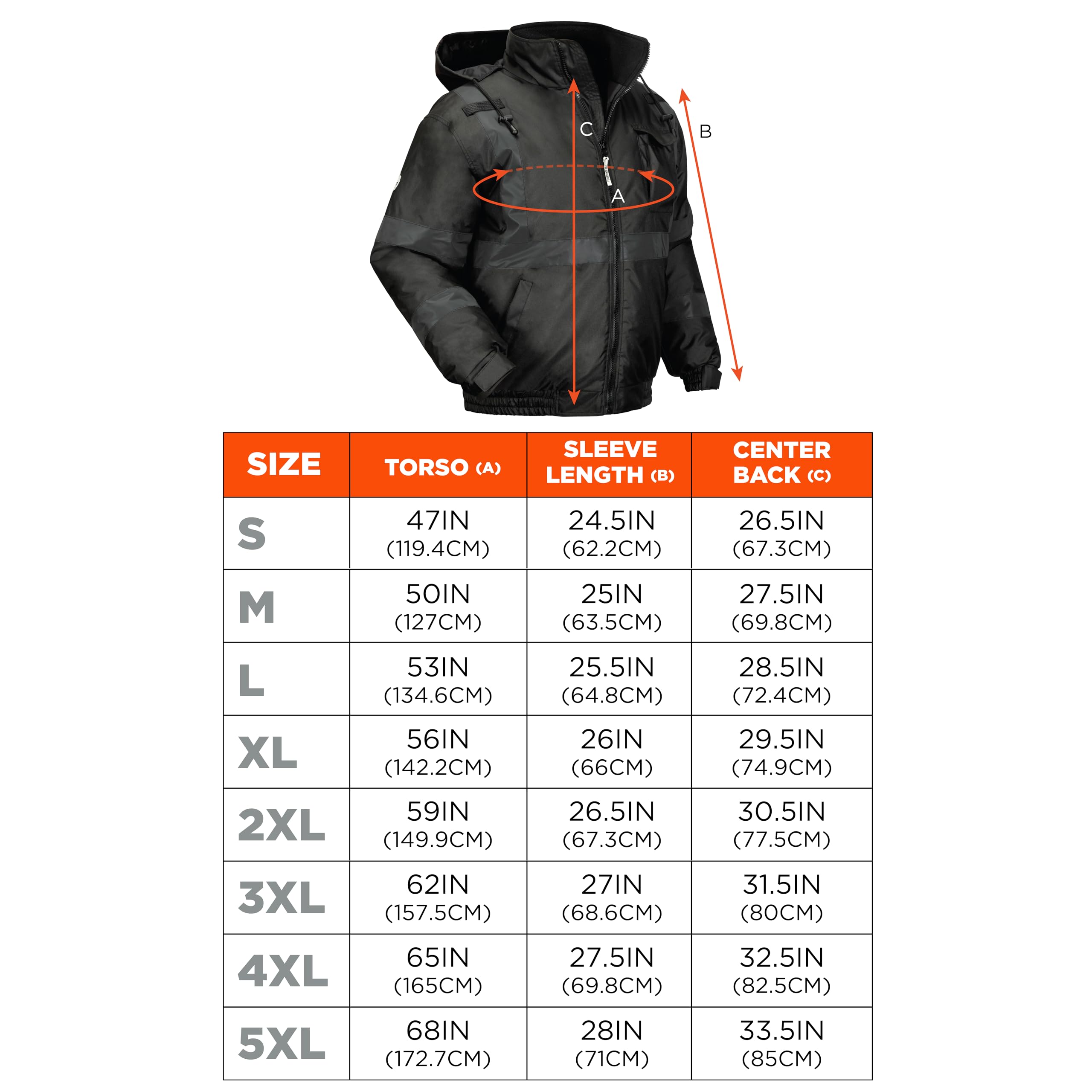 Ergodyne unisex adult Enhanced Visibility for Night Or Low Light Conditions Winter Jacket, Black, Large US