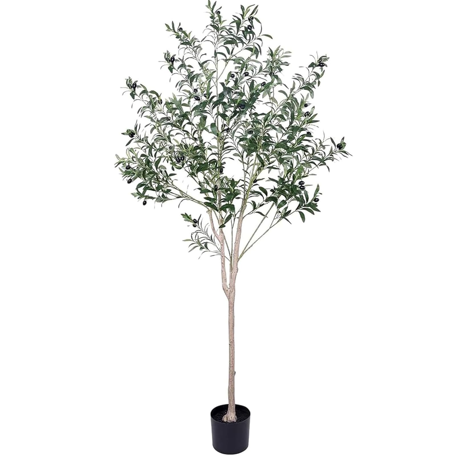 Hobyhoon Artificial Olive Tree, 6FT Tall Faux Silk Plant Artificial Tree in Potted Oliver Branch Leaves and Fruits for Modern Home Decor Indoor