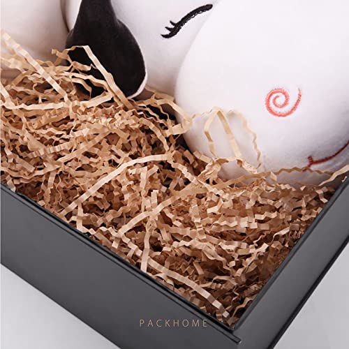 PACKHOME 5 Gift Boxes 9x6.5x3.8 Inches, Groomsman Boxes, Rectangle Collapsible Boxes with Magnetic Lids for Gift Packaging (Matte Black, Grain Texture)