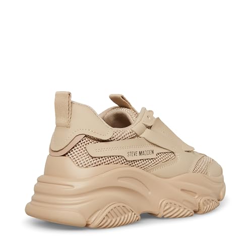 Steven Madden Womens Possession Sneaker, Tan, 10 US