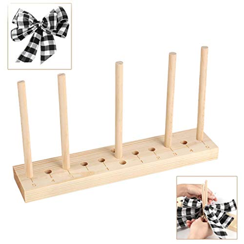 Ahn'Qiraj Bow Maker Bow Maker for Ribbon, Wooden Wreath Bow Maker Tools for Creating Gift Bows, Wreath Ribbons, Bows Trims Decorations Day Bows and Wedding Party Decoration (with Instructions)