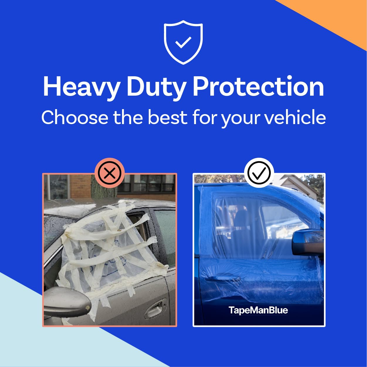 Crash Wrap, 36 inch x 100 feet, Clear Collision Wrap for Damaged Vehicles & Car Windows, Removes Cleanly, Made in America