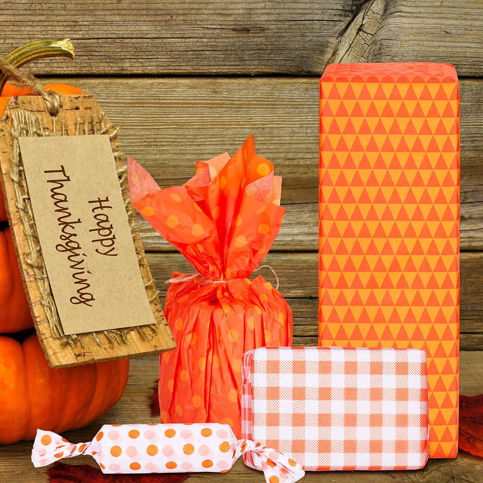 90 Pieces Thanksgiving Tissue Paper Brown Orange Tissue Paper for Gift Fall Wrapping Tissue Paper Fall Wrapping Paper Maple Leaves Pumpkin Printed Assorted Tissue Paper for Gift Bags