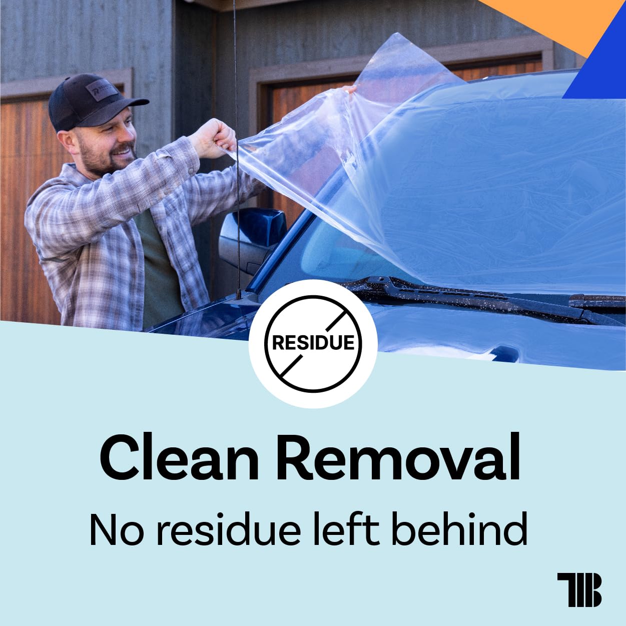 Crash Wrap, 36 inch x 100 feet, Clear Collision Wrap for Damaged Vehicles & Car Windows, Removes Cleanly, Made in America