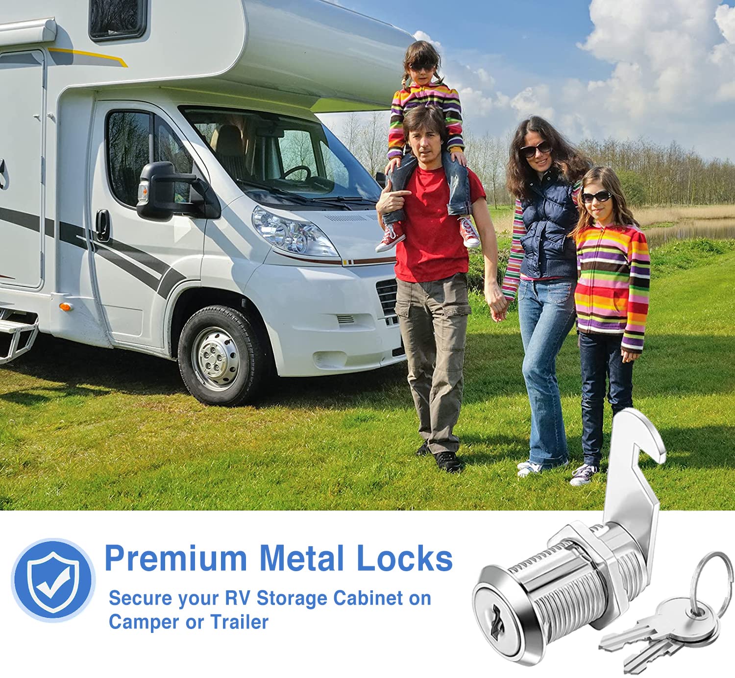Sissinda Cam Locks Cabinet Locks Keyed Alike,1-1/8Inch Cylinder Fits on 0.9Inch Max Panel Thickness,Secure Drawer RV Camper Trailer,Zinc Alloy(1-1/8Inch 12Pcs)