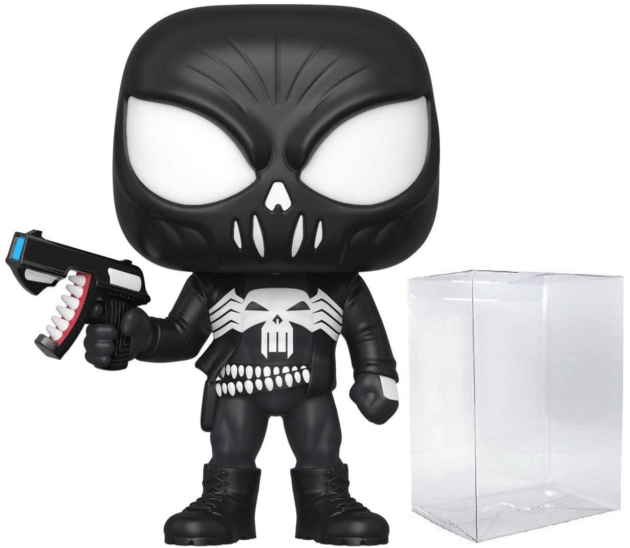 Marvel: Venom - Venomized Punisher Funko Pop! Vinyl Figure (Bundled with Compatible Pop Box Protector Case), Multicolored, 3.75 inches