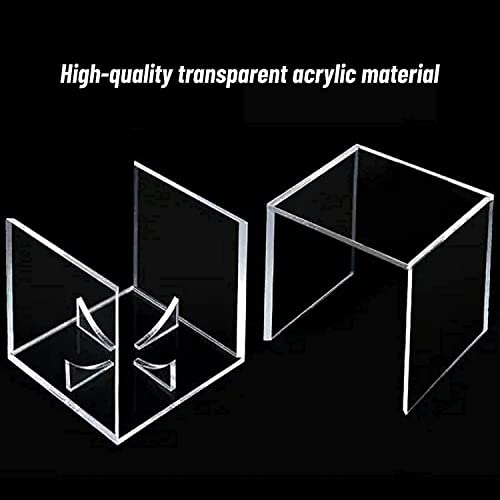 12 Pack UV Protected Acrylic Boxes for Display,Clear Display Case Baseball Cube Memorabilia Showcase Autograph Ball Protector