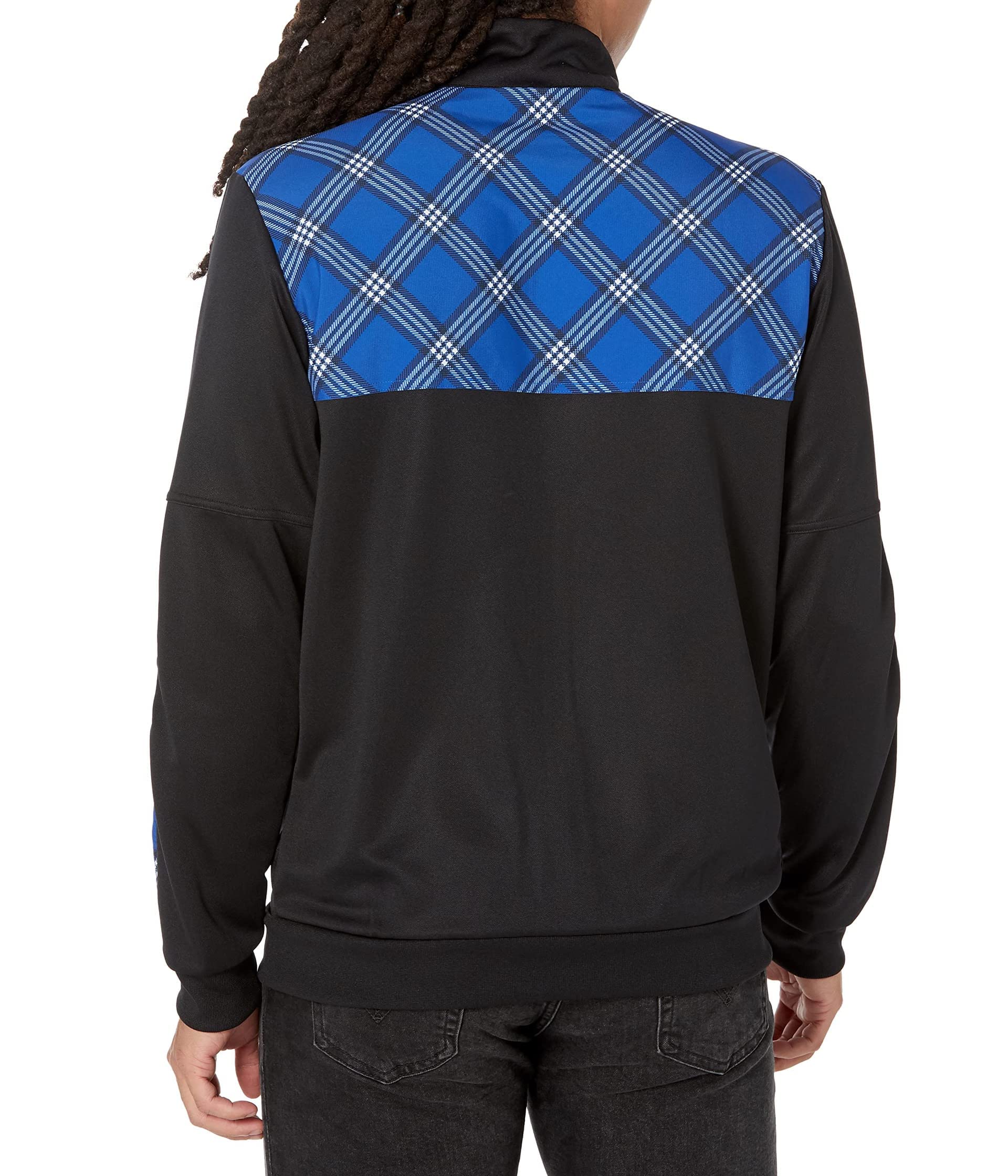 adidas Men's Standard Tiro Track Jacket, Black/Team Royal Blue, Small