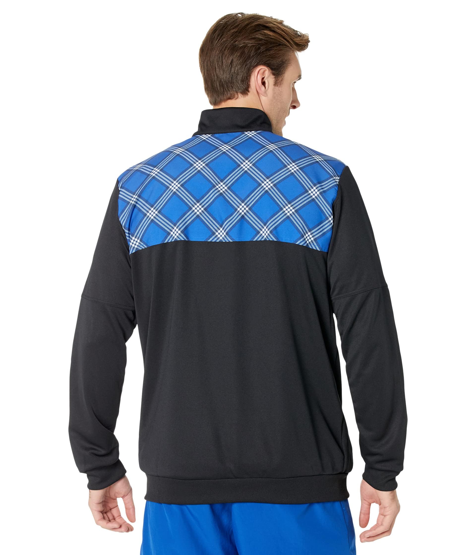 adidas Men's Standard Tiro Track Jacket, Black/Team Royal Blue, Small
