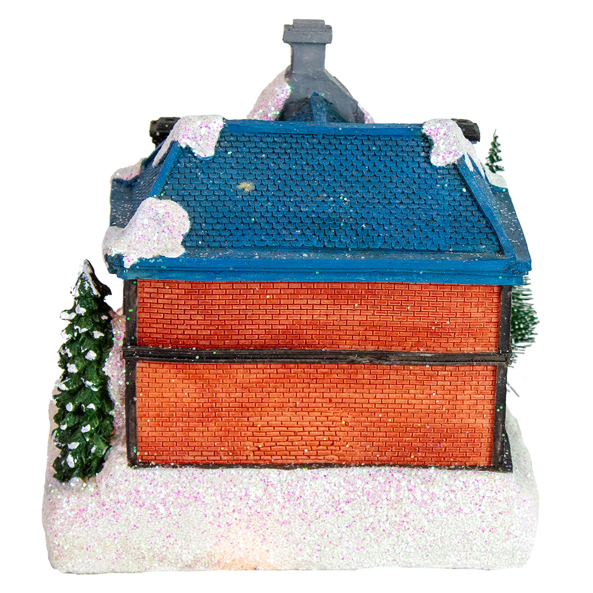Northlight 7" Red LED Lighted Post Office Christmas Village Decoration