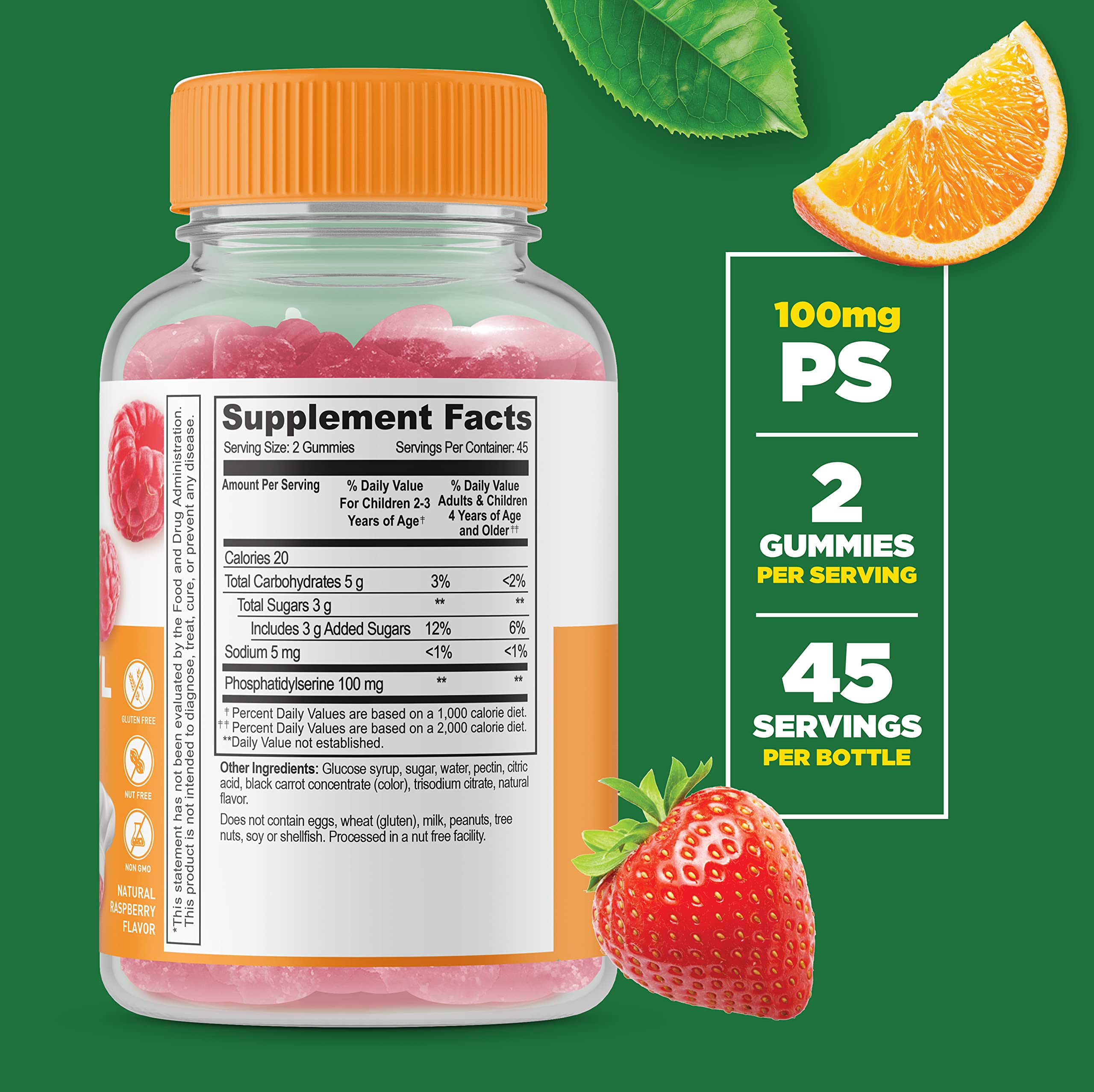Lifeable Phosphatidylserine (PS) Kids + Magnesium Kids, Gummies Bundle - Great Tasting, Vitamin Supplement, Gluten Free, GMO Free, Chewable Gummy