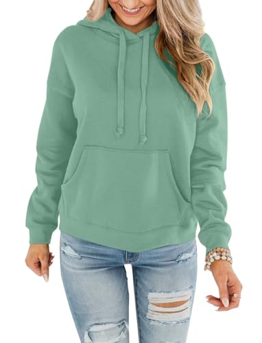 Minetom Women's Lightweight Pullover Hoodies Casual Long Sleeve Sweatshirts Tops with Pocket