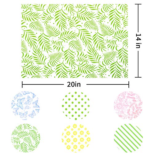 Whaline 120pcs Easter Tissue Paper, Spring Patterned Gift Wrapping Paper Sheets Art Paper Crafts for DIY, Gift Bags, , Birthday and Wedding Gift Packing
