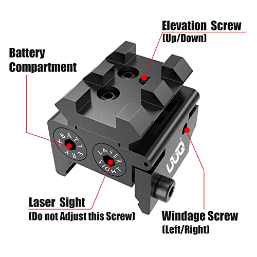 UUQ Mini Airsoft Gun Laser Sight Red Dot Beam for Compact Pistol with Weaver or Picatinny Rail|Rifle Handgun|Tactical Sights Airsoft|Scope Hand Gun Rifles|Laser Pointer Pistol|Air Soft Optic