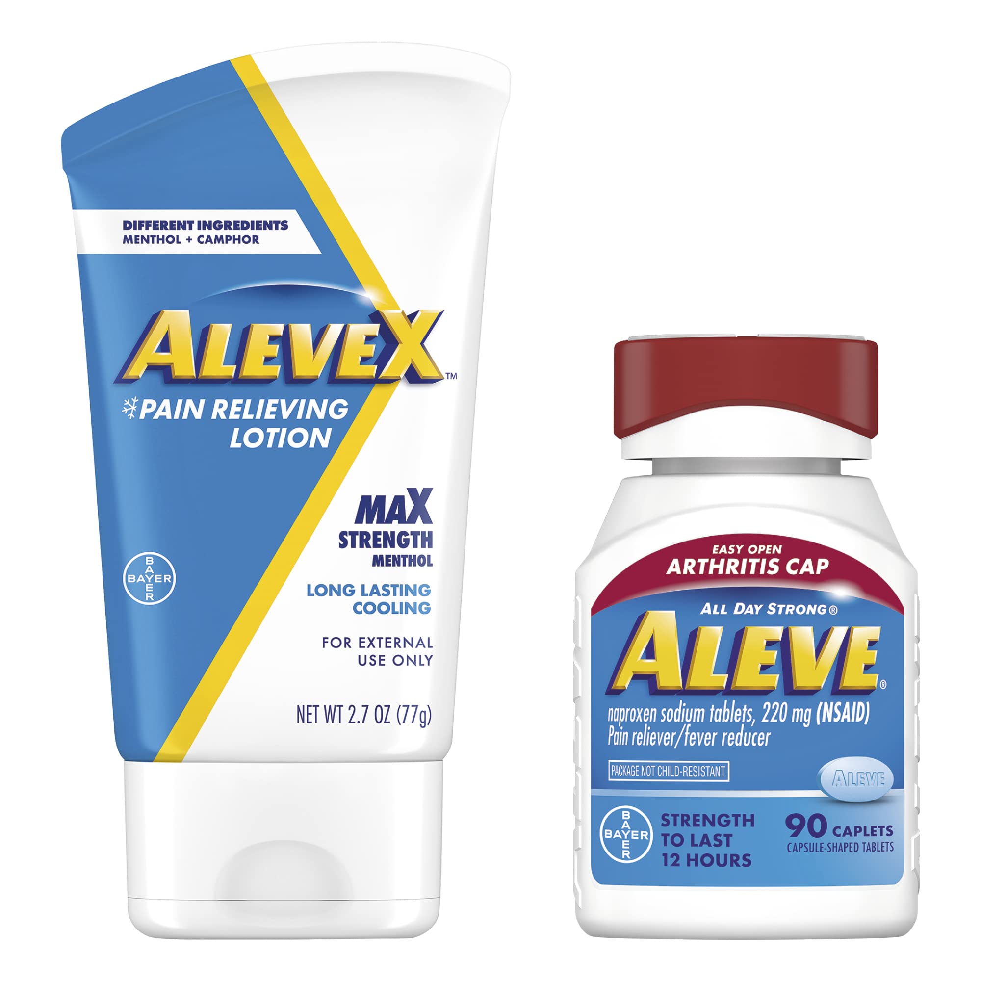 Aleve X Lotion 2.7oz and Caplet 90ct, 1 ea