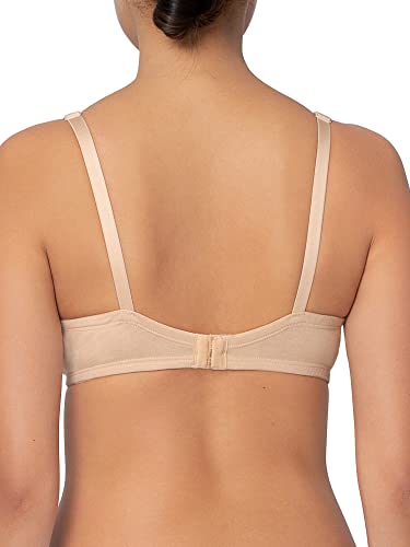 Fruit of the Loom Women's T-Shirt Bra, Black Hue/Sand/White, 36C